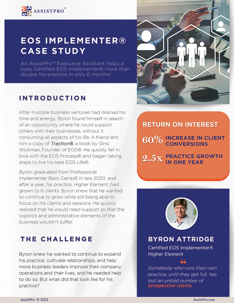 Certified EOS Implementer® Case Study - Thank You | AssistPro