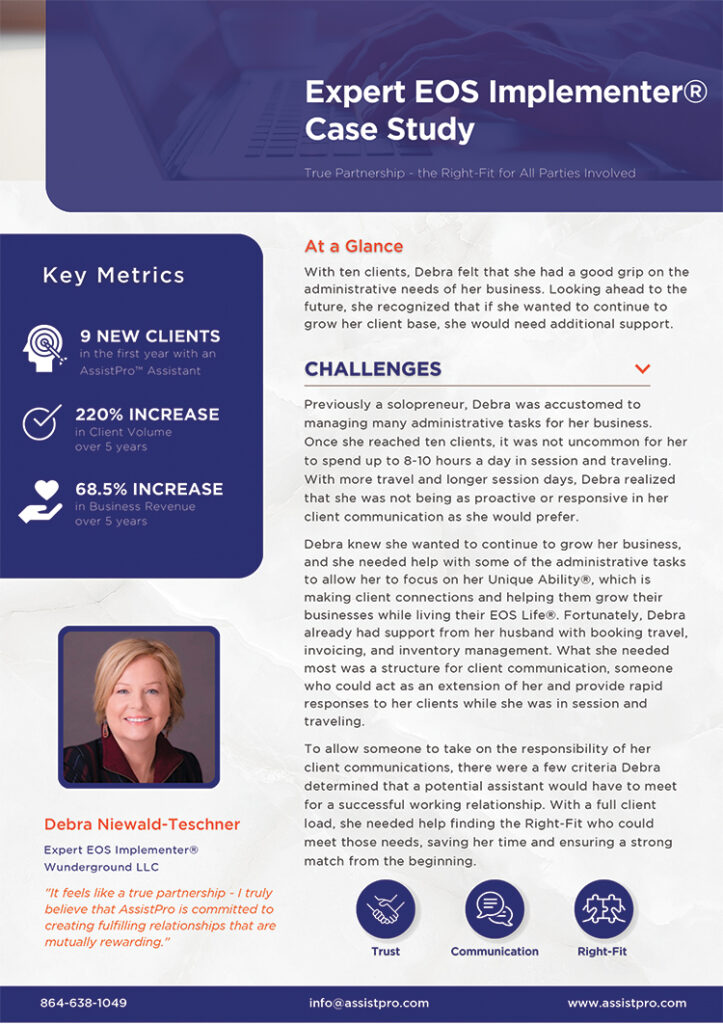 Expert EOS Implementer® Case Study - Thank You | AssistPro